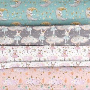 Sweet Dreams Digital Paper Pack Cat Bunny Stars Clouds Moon Kids ...