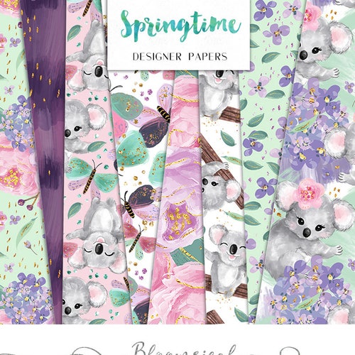 Romantic Floral Digital Paper Flowers Seamless Pattern - Etsy