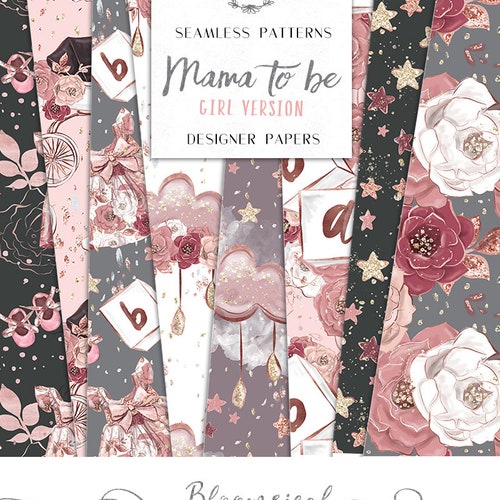 Soft Pink Baby Girl Digital Papers SEAMLESS Baby Shower - Etsy