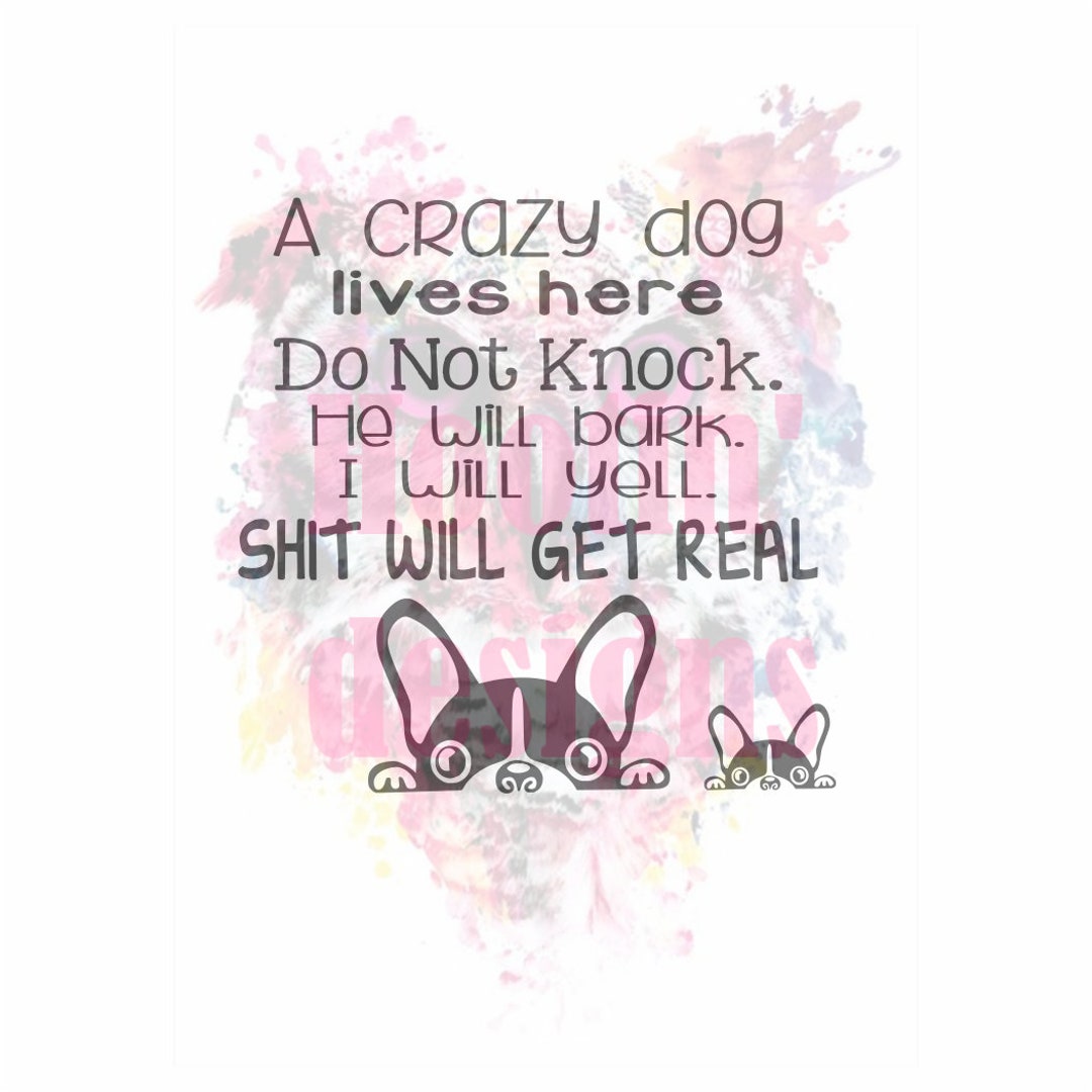 Crazy Dog Svg File - Etsy