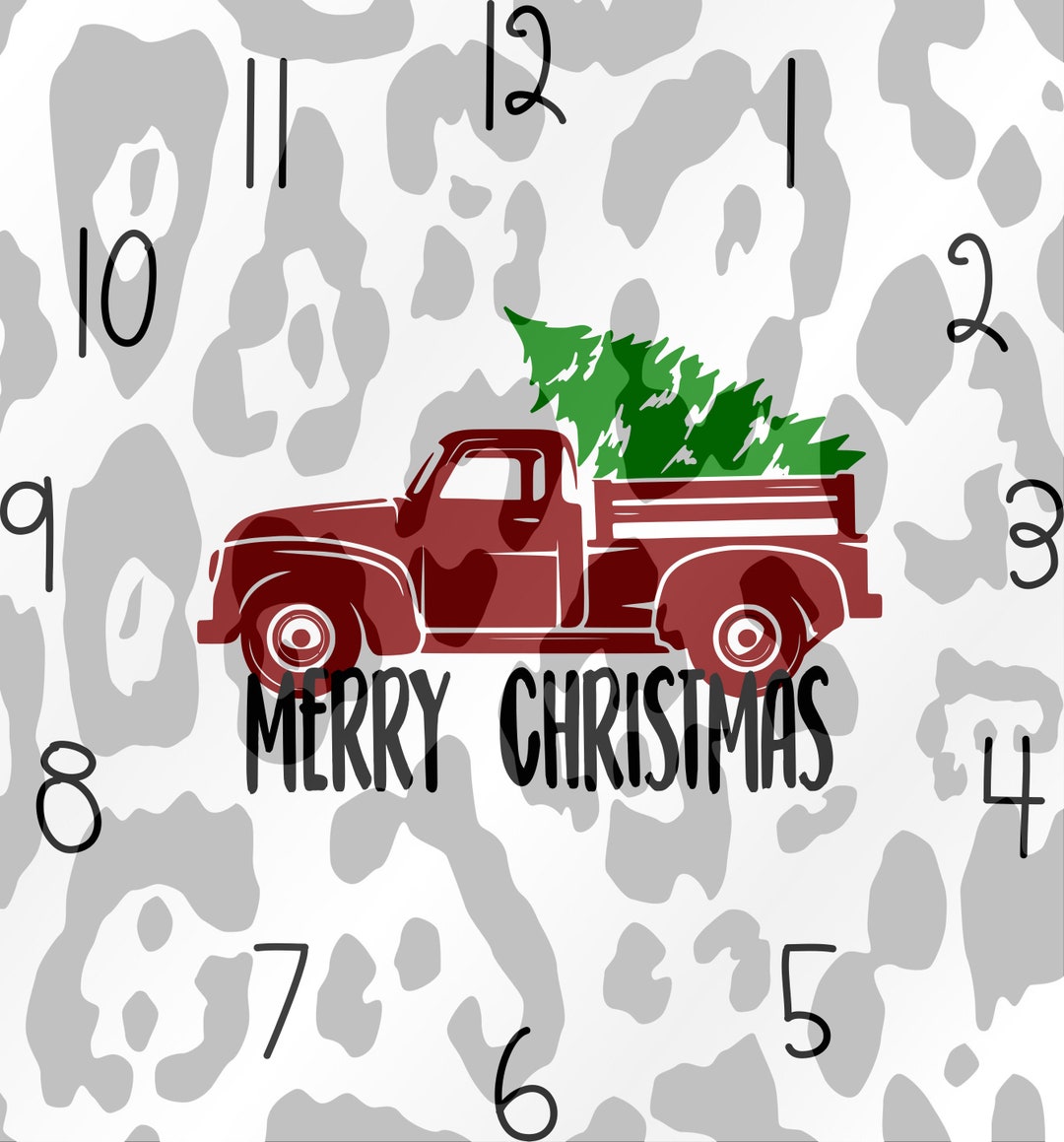 Christmas Clock SVG - Etsy