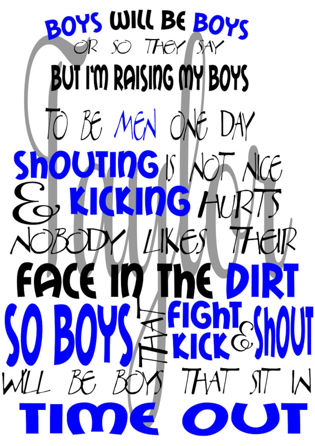 Boys Time Out Chair SVG File - Etsy