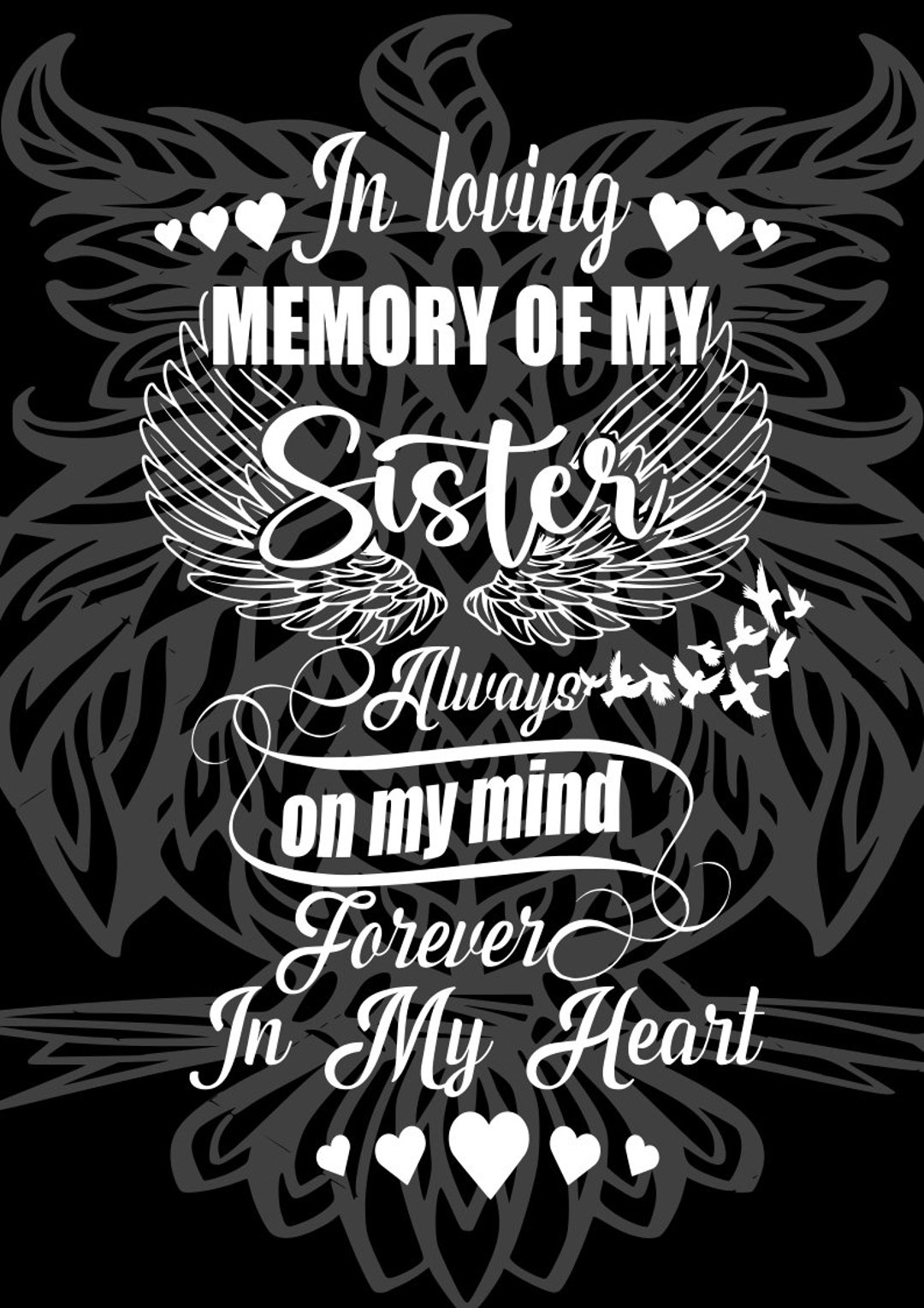 Memory of Sister SVG - Etsy
