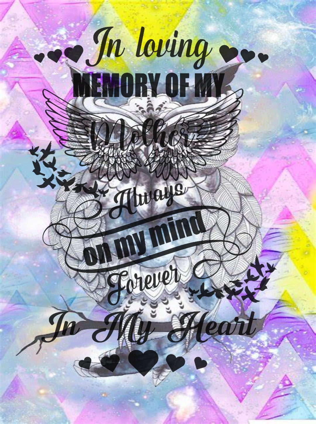Memory of Mother SVG File - Etsy