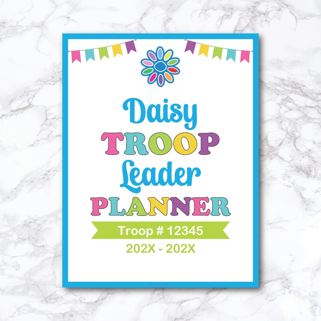 Daisy Troop Leader Binder Cover Printable Fillable - Etsy