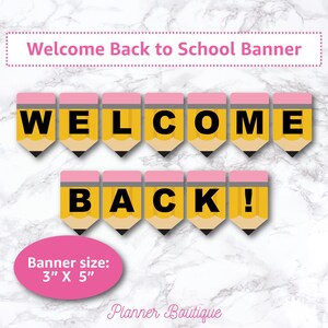 Welcome Back to School Pencil Banner Teacher Classroom Door Decoration ...