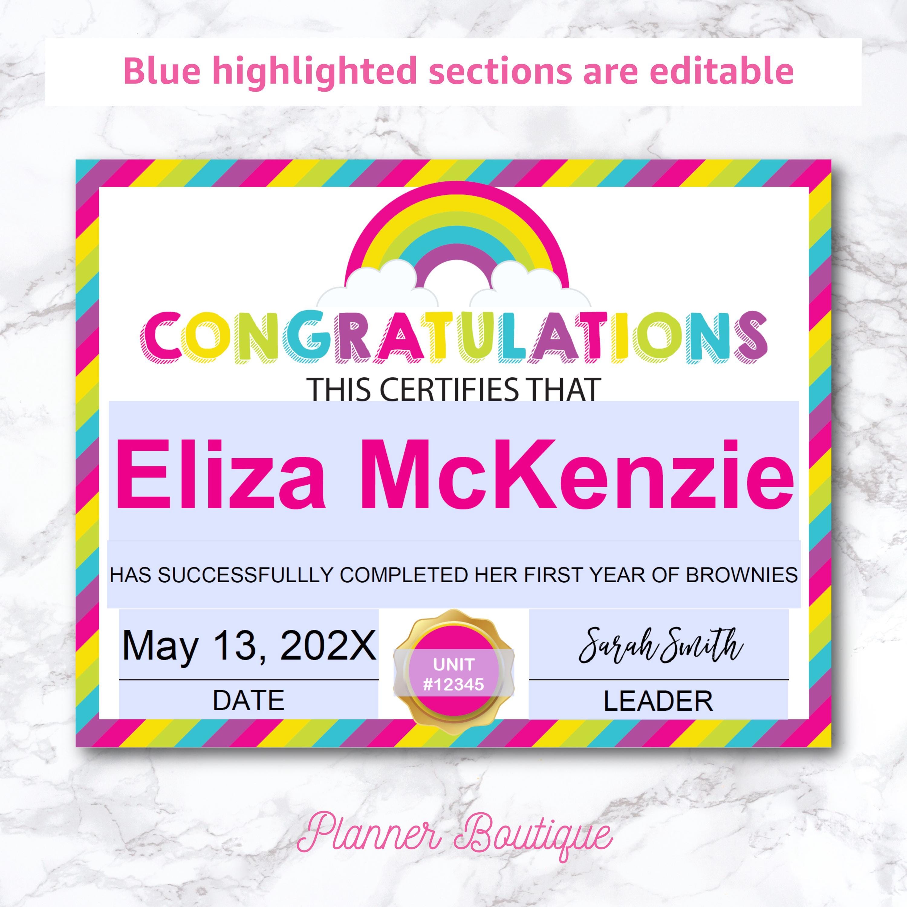 Rainbow Congratulations Certificate: School Award (PDF) - Etsy