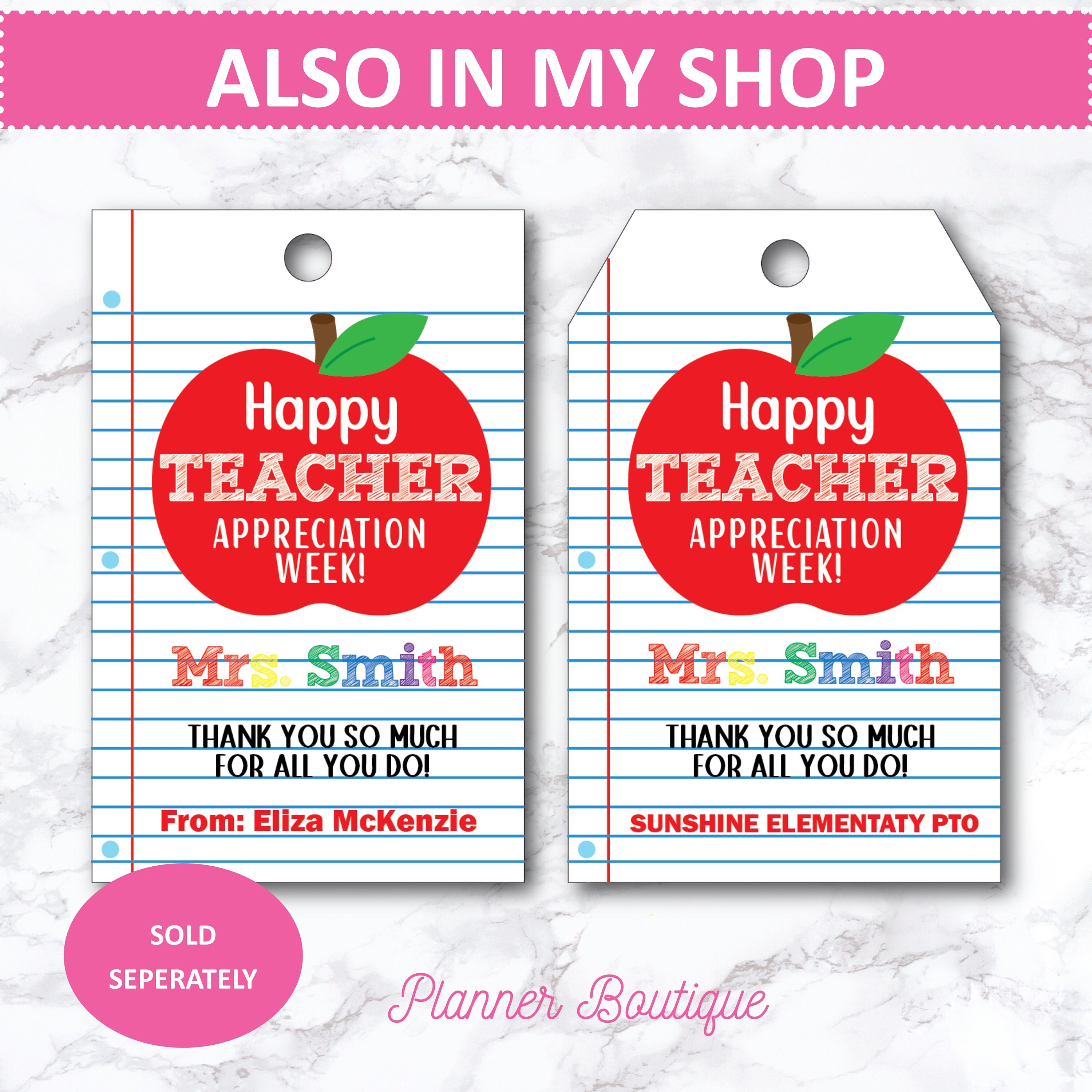 Teacher Appreciation Week Room Service Door Hanger (digital Download ...