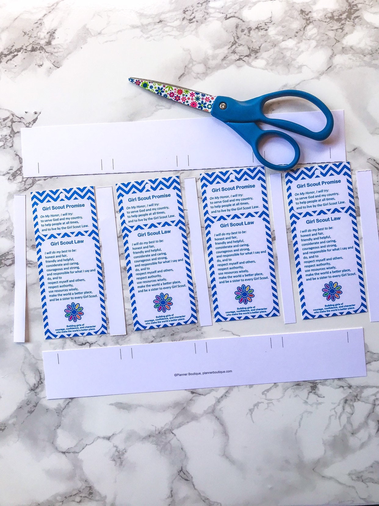 Girl Scout Promise and Law Bookmark Printable Daisy Girl | Etsy