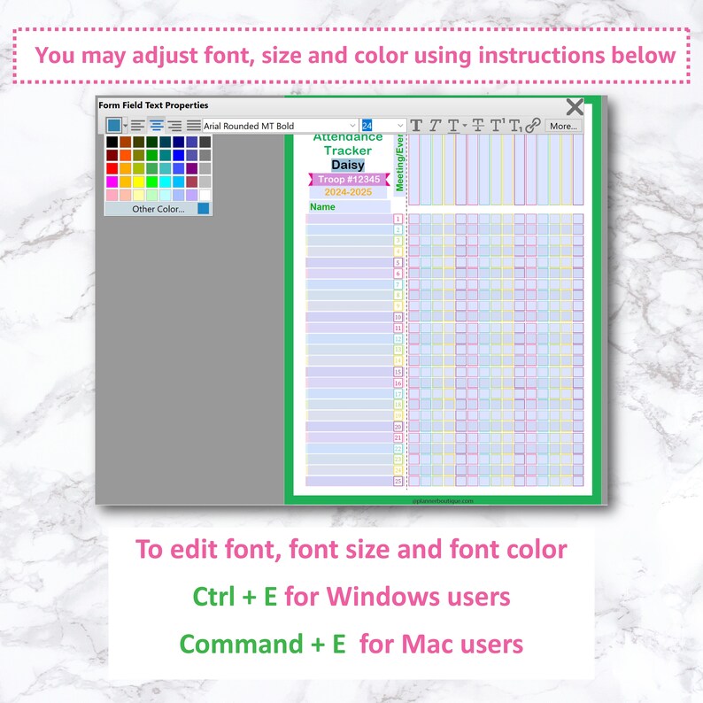 Attendance Tracker: Printable Troop Meeting Leader Sign-in Sheet (PDF ...