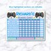 Reward Chart Editable Video Game Reward Chart Chore Chart Behavior ...