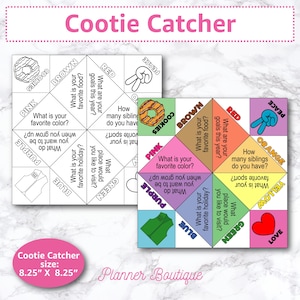 Getting to Know You Cootie Catcher Game: Icebreaker Activity (PDF ...