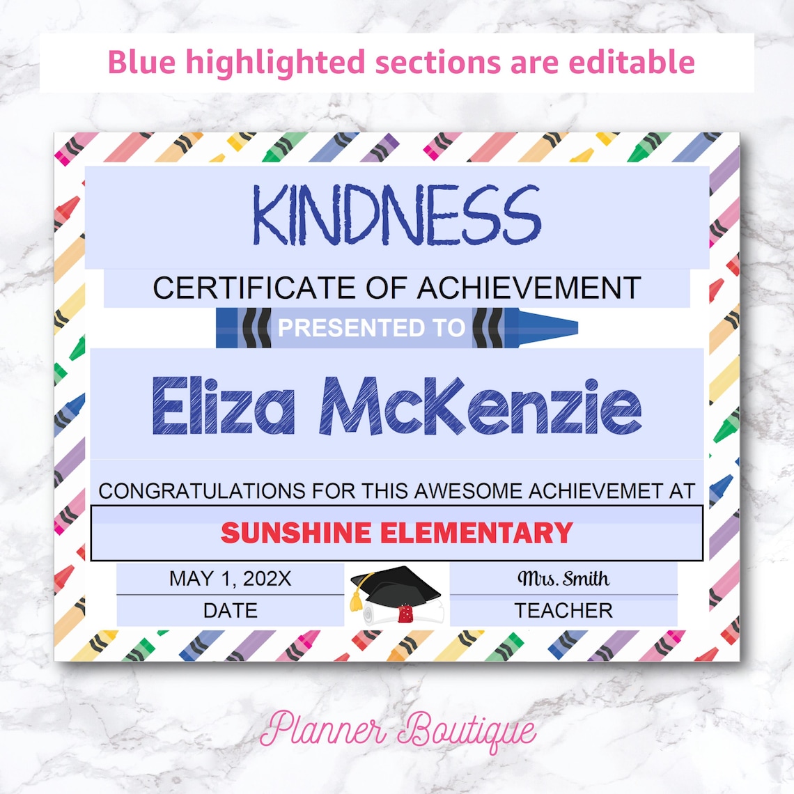 End of Year Award Certificate: Classroom Ceremony (PDF) - Etsy