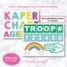 Multi-level Kaper Chart: Editable Troop Leader Meeting Display (instant ...