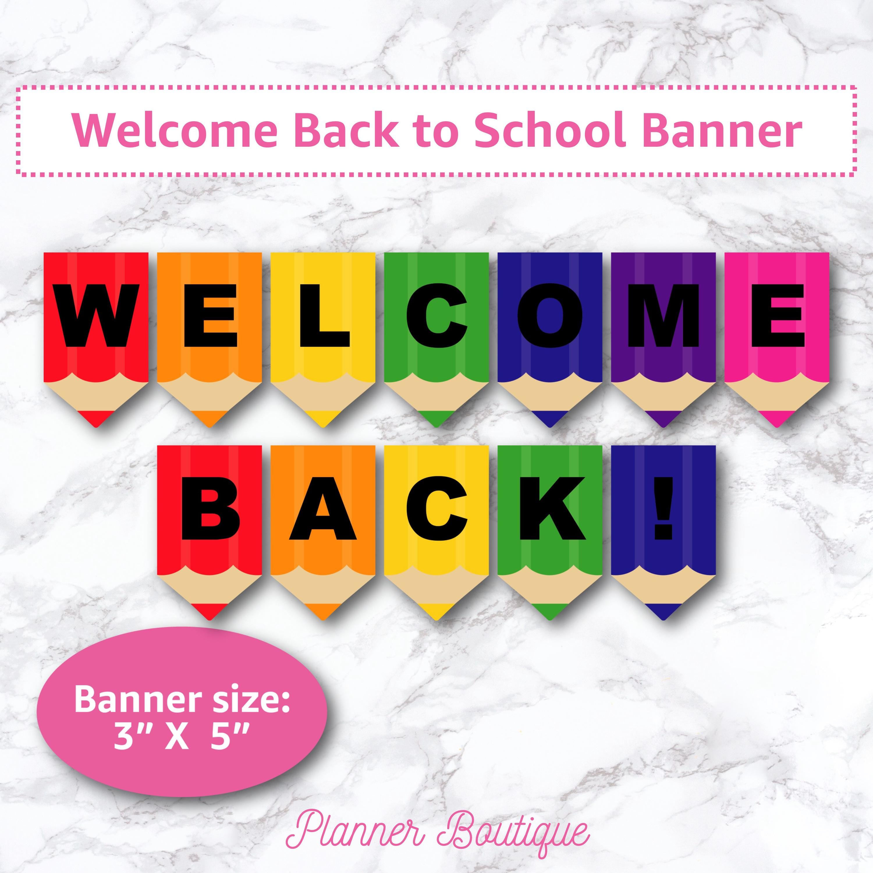 Welcome Back to School Pencil Banner: Classroom Decoration (digital ...