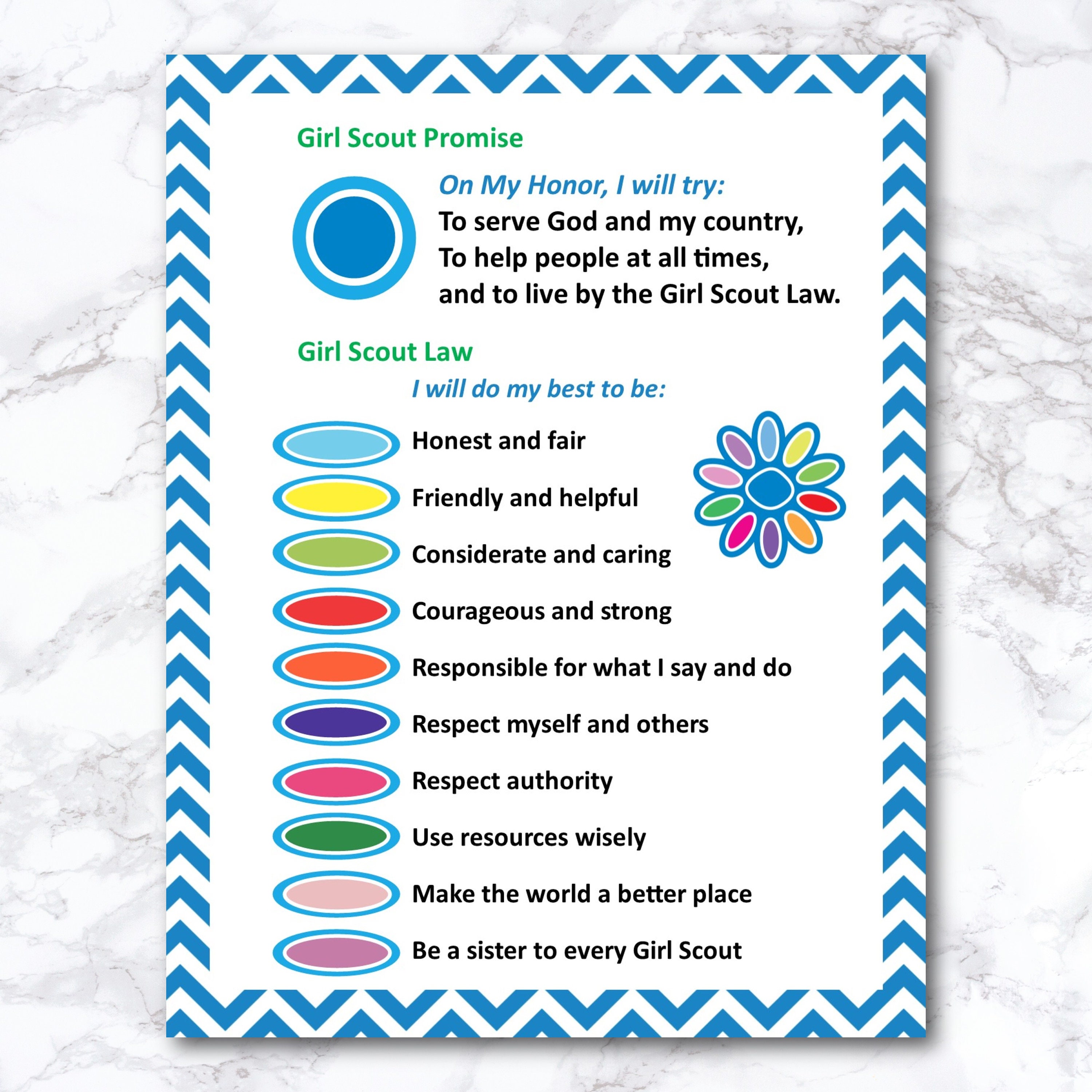 Girl Scout Promise And Law Printable Poster Instant D - vrogue.co Girl Scout Promise And Law Printable Poster Instant D - vrogue.co