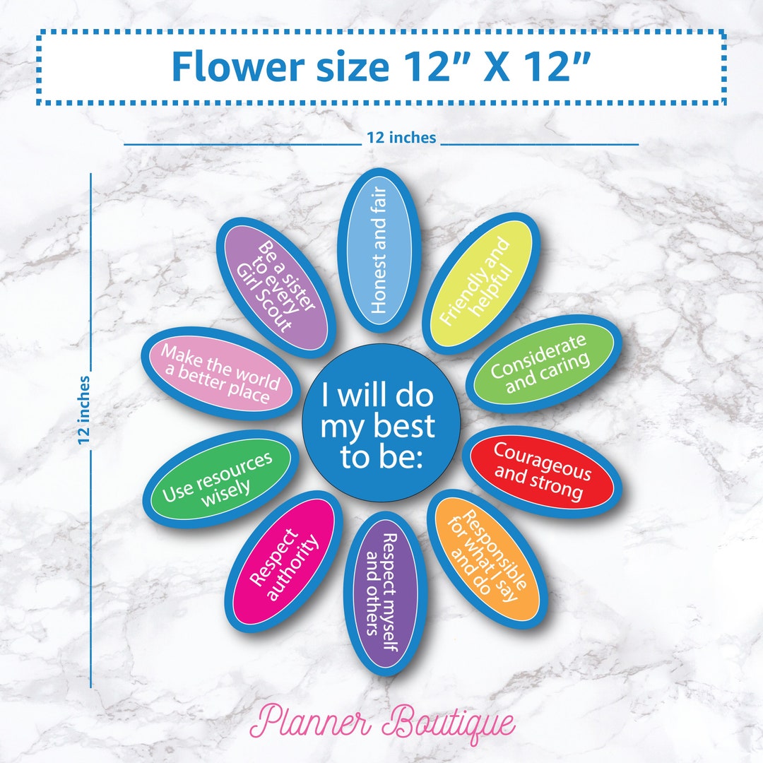Printable Daisy Petals Poster Flower Garden Petal Activity Girl Troop ...