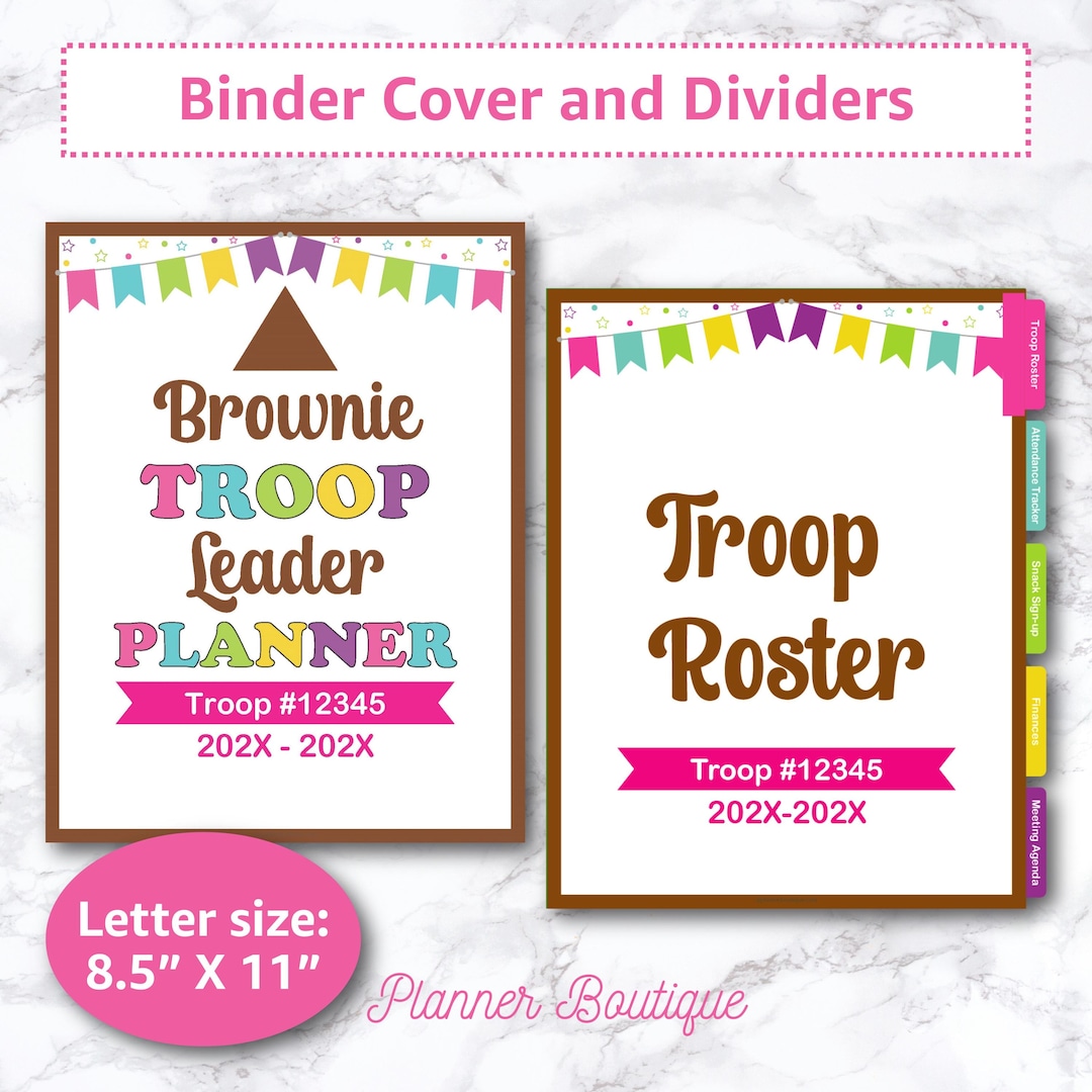 Brownie Troop Leader Binder Cover and Dividers (digital Download) - Etsy