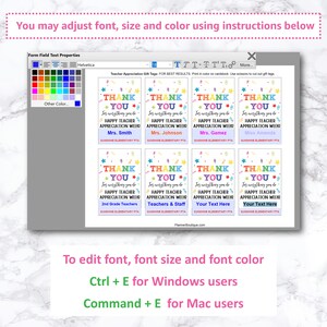 EDITABLE Teacher Appreciation Gift Tag, Staff Appreciation Gift Tag ...