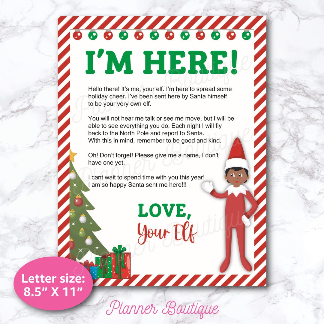 Elf Welcome Arrival Letter First Time Introduction Name Choosing Letter ...