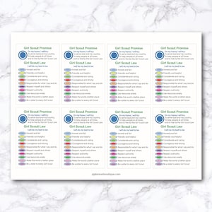 Printable Daisy Petals Girl Promise and Law Daisies Pocket Size ...