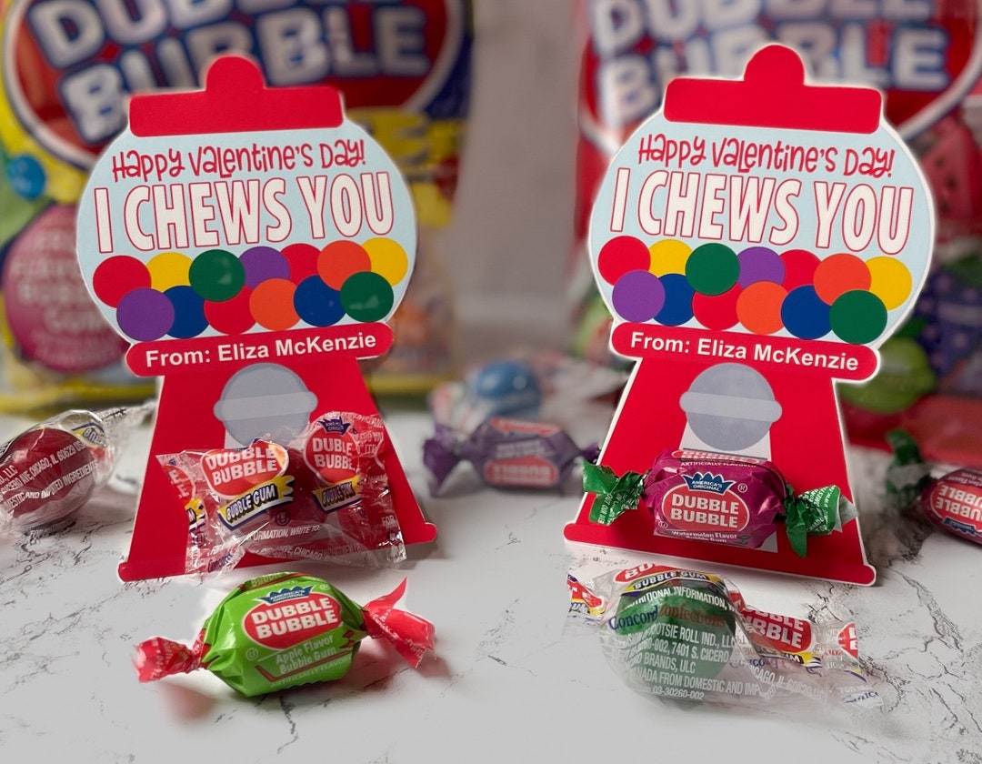 Gumball Machine Valentine Printable, Gum, Kids' Valentine, School ...