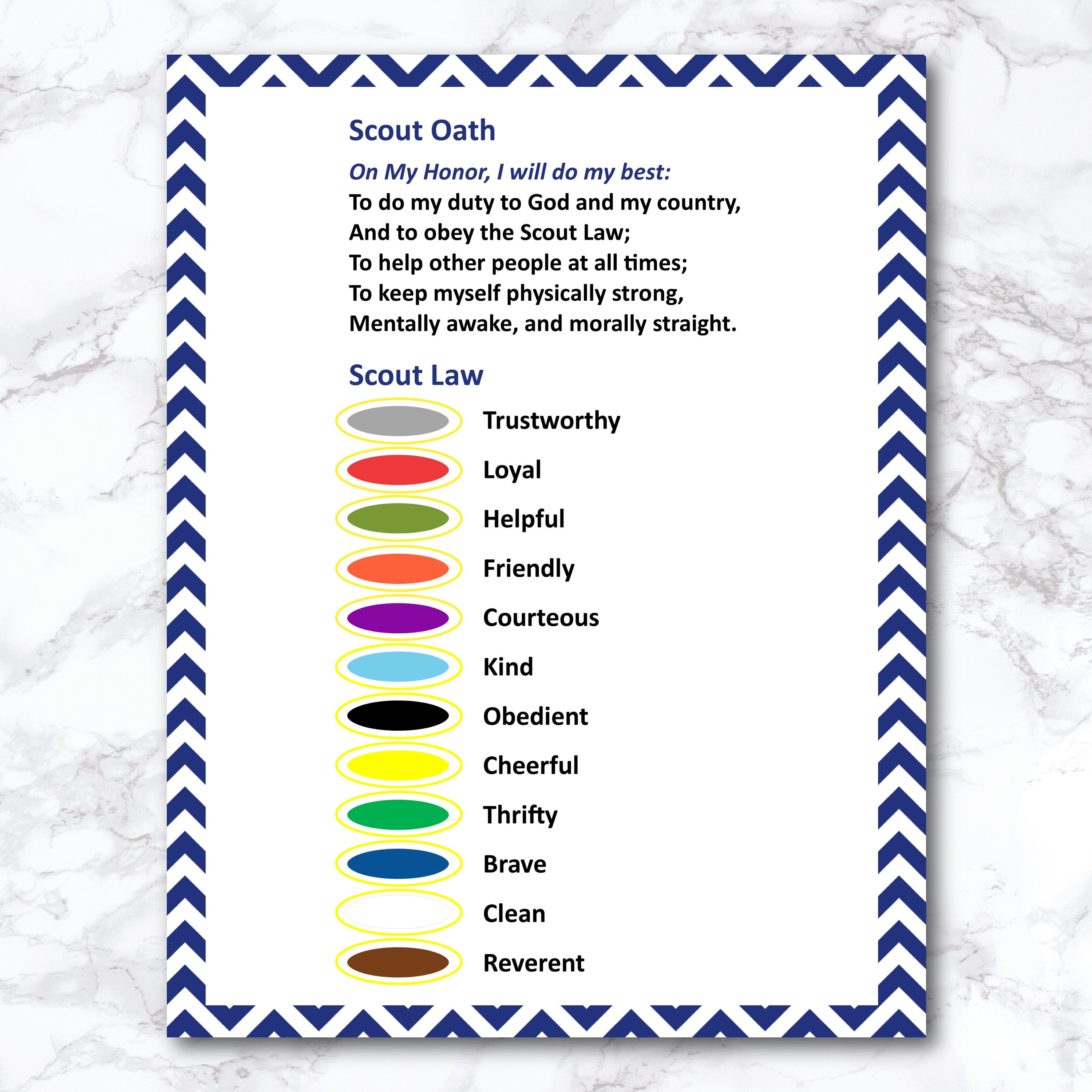 Cub Scout Promise Activity Sheets