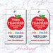 Teacher Appreciation Week Apple Tag Editable Gift Favor Tag Thank You ...