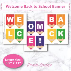 Welcome Back to School Pencil Banner: Classroom Decoration (digital ...
