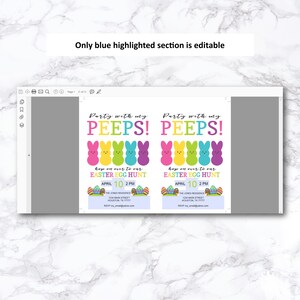 Editable Easter Party Invitation INSTANT DOWNLOAD DIY Easter Invite ...