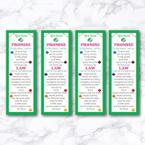 Girl Scout Promise and Law Bookmark Troop Leader GS Handout - Etsy
