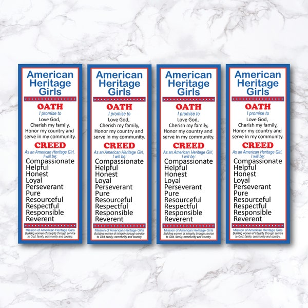 American Heritage Girls Printable - Etsy