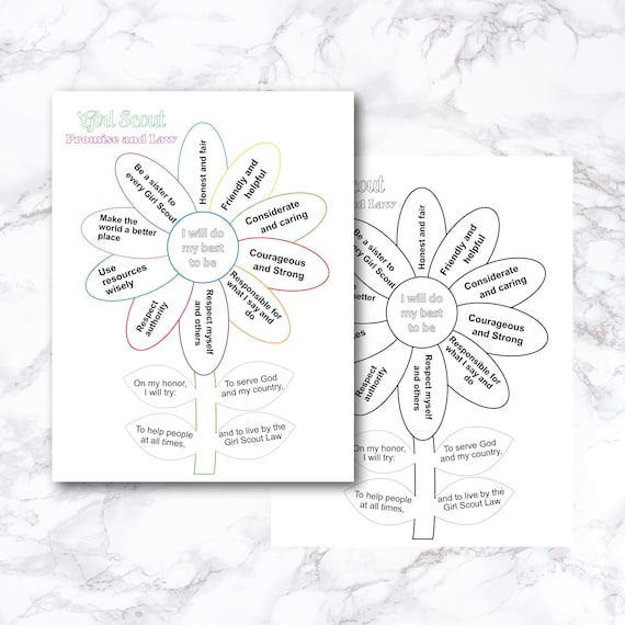Girl Scout Law Coloring Pages