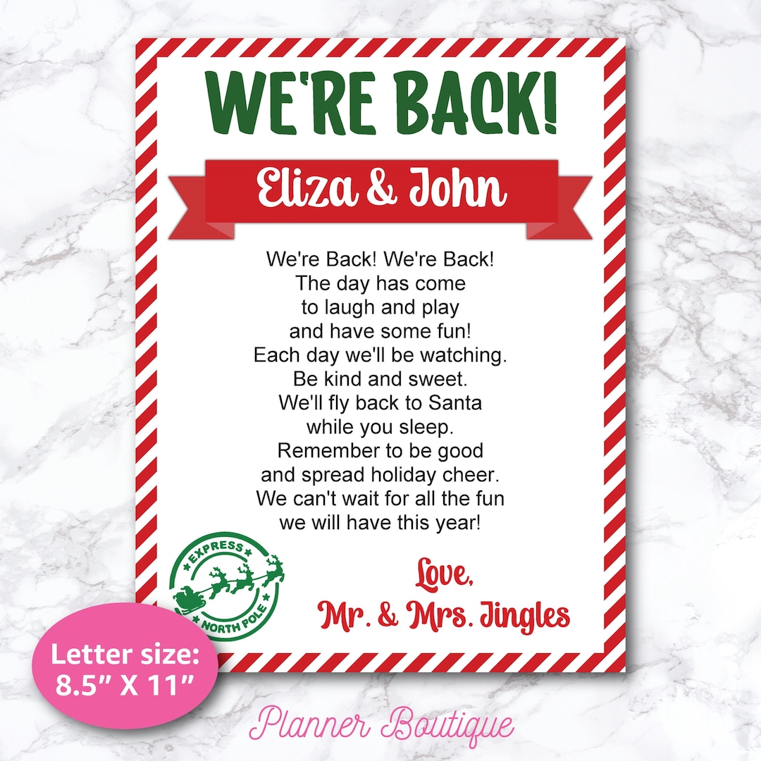 Elf Arrival Letter: Christmas Shelf Note (digital Download) - Etsy
