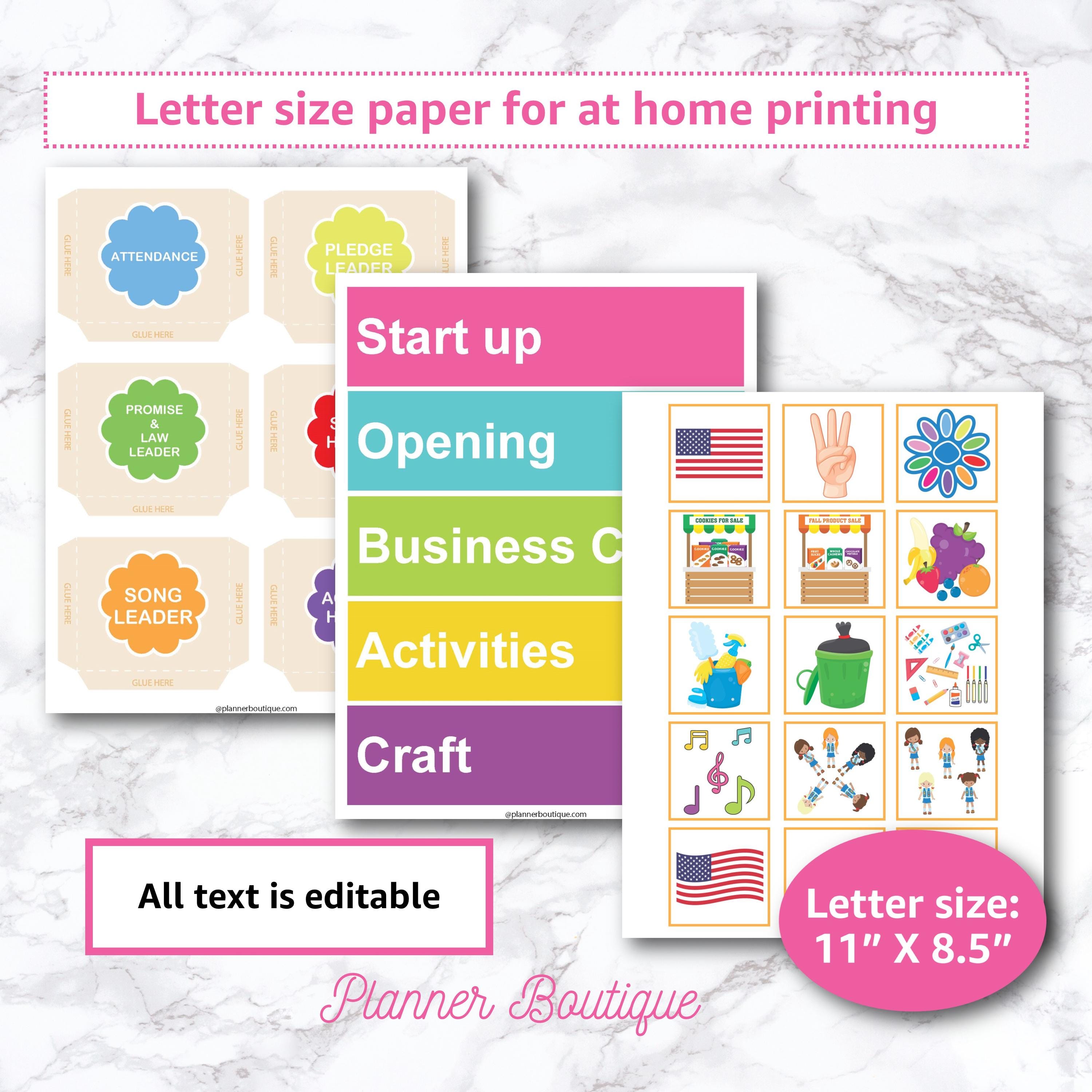 Multi-level Kaper Chart: Editable Troop Leader Meeting Display (instant ...