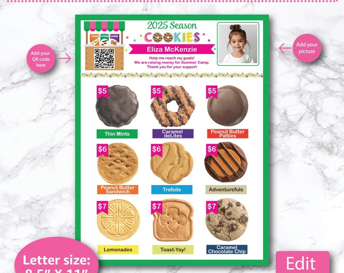 LBB Girl Scout Cookie Order Thank You Printable Little Brownie Cookies ...