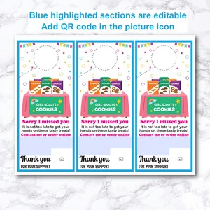 Girl Scout Cookie Sales Door Hanger, Cookie Door Hanger, Troop Leader ...