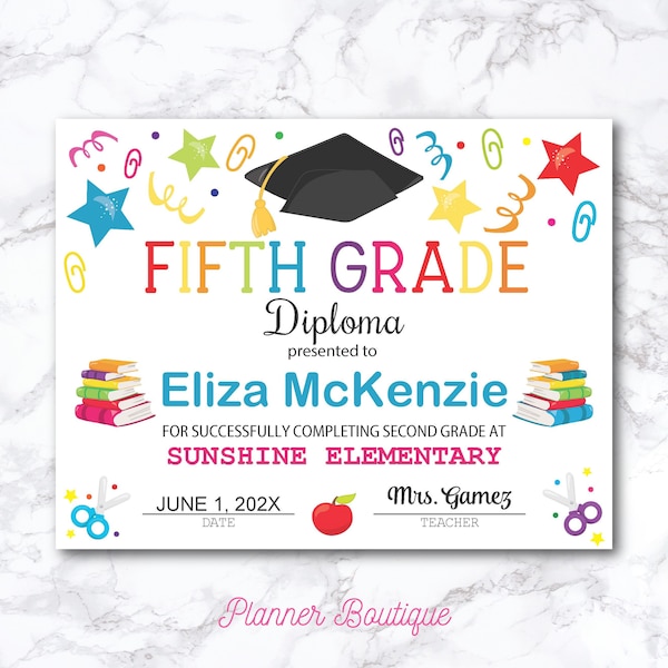 5th Grade Graduation - Etsy