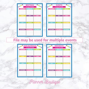 Editable Birthday Tracker, Printable Girl Leader Activity Log Instant ...