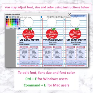 Editable Teacher Room Service Door Hanger Appreciation Week Ideas ...