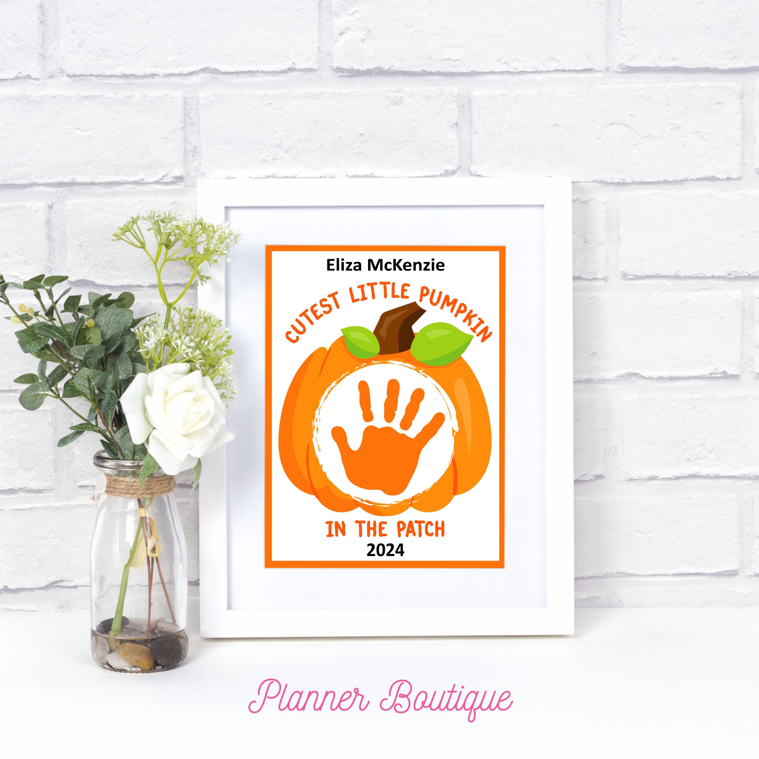 Pumpkin Handprint Art: Baby First Halloween Keepsake (digital Download ...