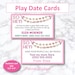 Kids Playdate Calling Card: Printable Summer Contact Cards (PDF ...