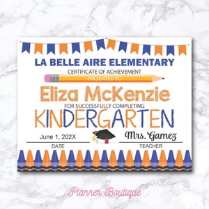 Editable Kindergarten Diploma, Kindergarten Graduation, Kindergarten ...