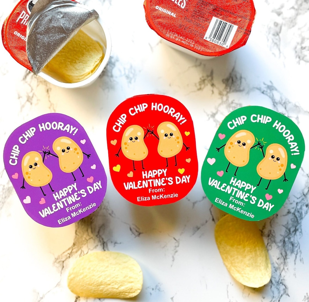 Chips Kids Valentines Printable, Pringles Snack Size Chips, Kids ...