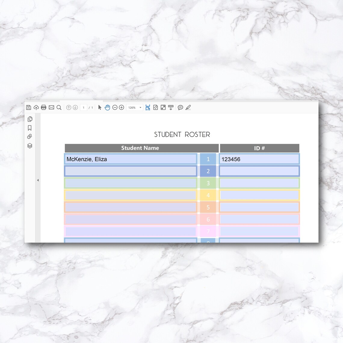 Teacher Planner Printable Student Roster Editable PDF | Etsy