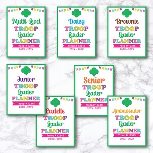 Girl Scout Troop Leader Binder Cover, Printable, Fillable, Editable ...