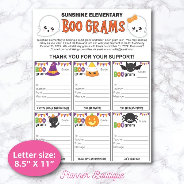 Boo Grams Fundraiser - Etsy