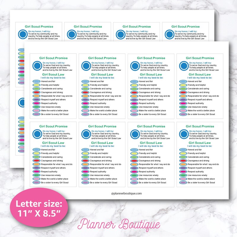 Girl Scout Law - Etsy