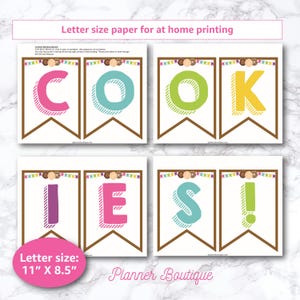 Cookie Fundraiser Booth Table Bunting Banner Cookies! Banner Sign ...