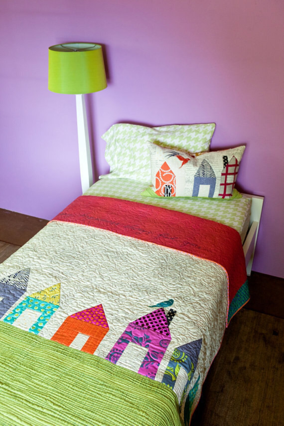 Wonky Little Houses Quilt Pattern ~ Simple Artful Quilt Blanket ~ by ...
